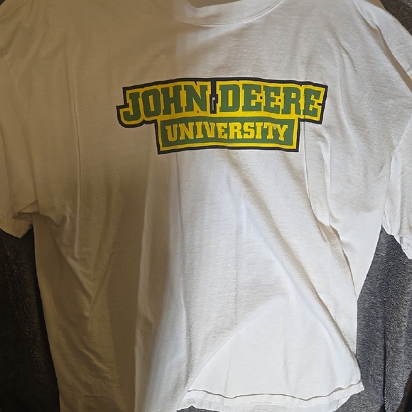 John Deere | Shirts | John Deere University White Tee With Green And ...